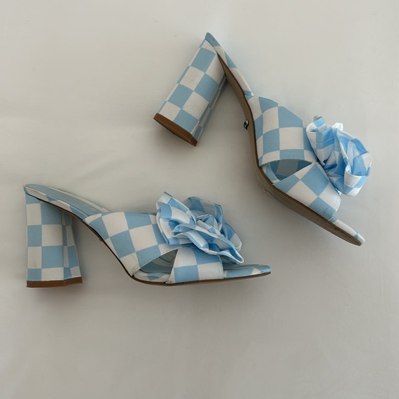 Gianni Bini | Shoes | Gianni Bini Kelly Checkered Blue Block Heel ...